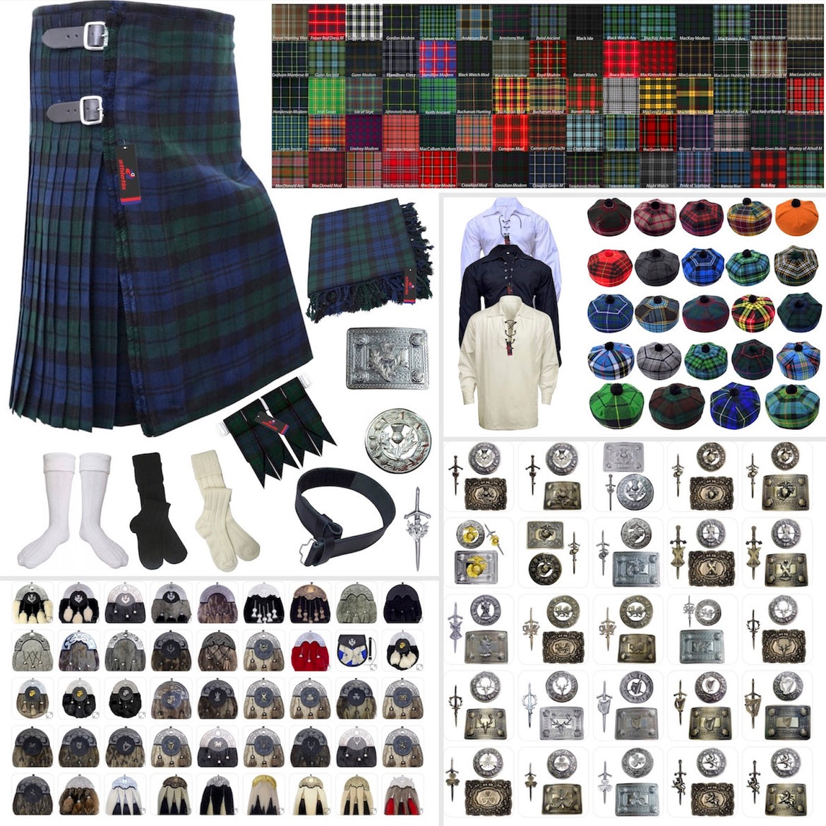 Kilts for Men Scottish Highland Tartan Plaid Mens Kilt Outfit – Athletin